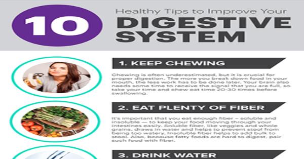 10 Healthy Tips to Improve Your Digestive System Infographic ...