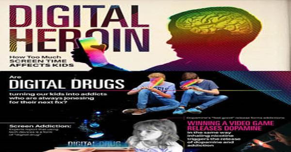 Digital Heroin - How Too Much Screen Time Affects Kids Infographic