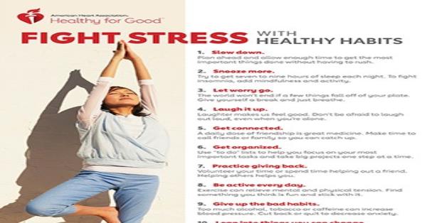 Fight Stress with Healthy Habits Infographic by AHA Infographics ...