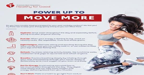 How to Get Energy When You are Too Tired to Workout Infographic by AHA ...