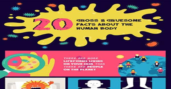 20 Gross & Gruesome Facts About The Human Body Infographic Infographics ...