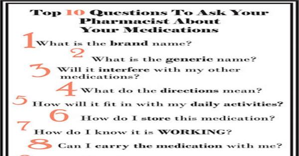 Top 10 Questions to Ask Your Pharmacist about Your Medications ...