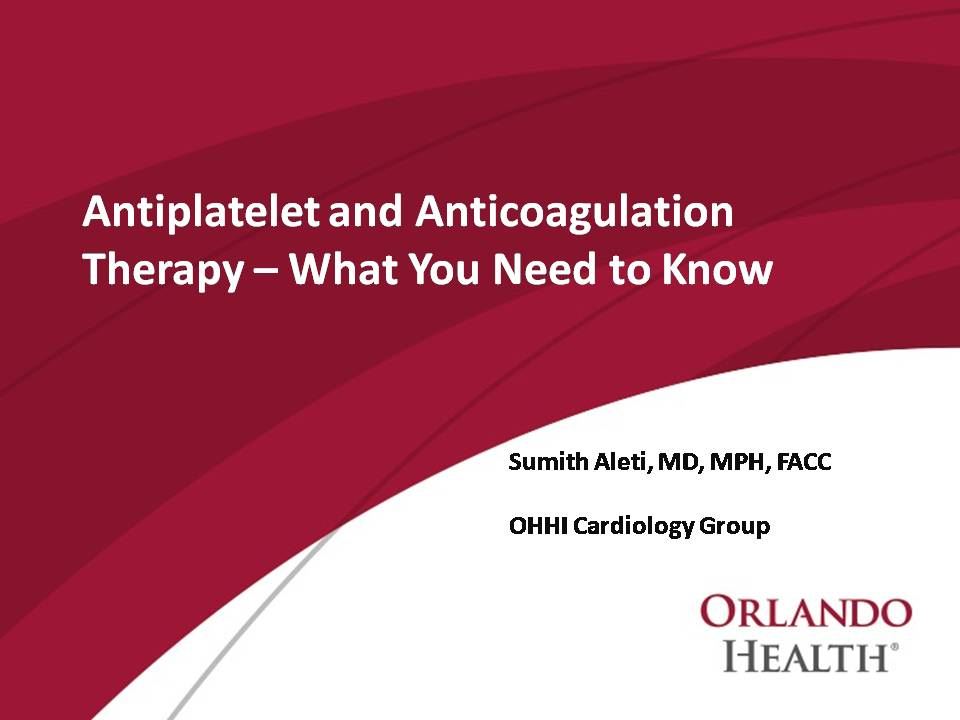 Anticoagulation Therapy