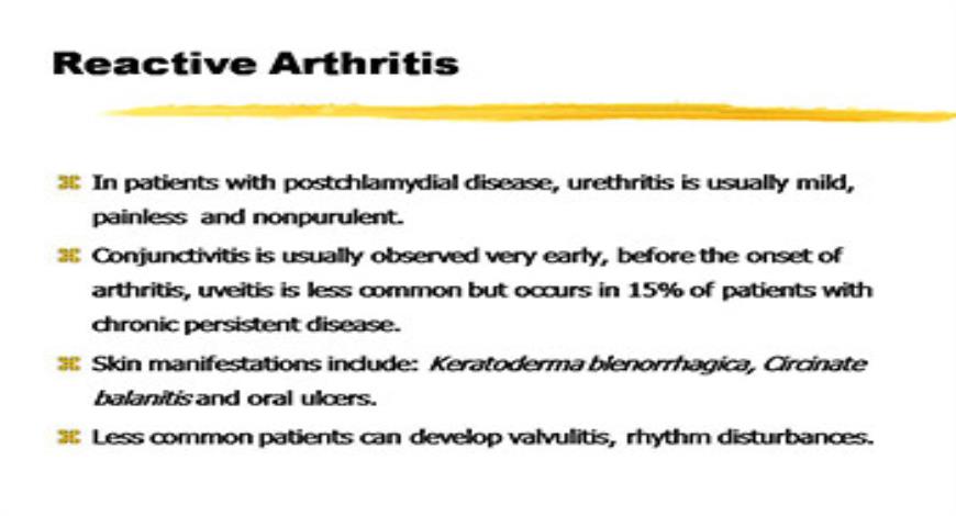 Download Free Medical Reactive Arthritis PowerPoint Presentation