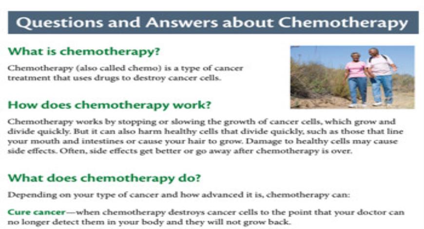 Download Medical Notes on Chemotherapy and You