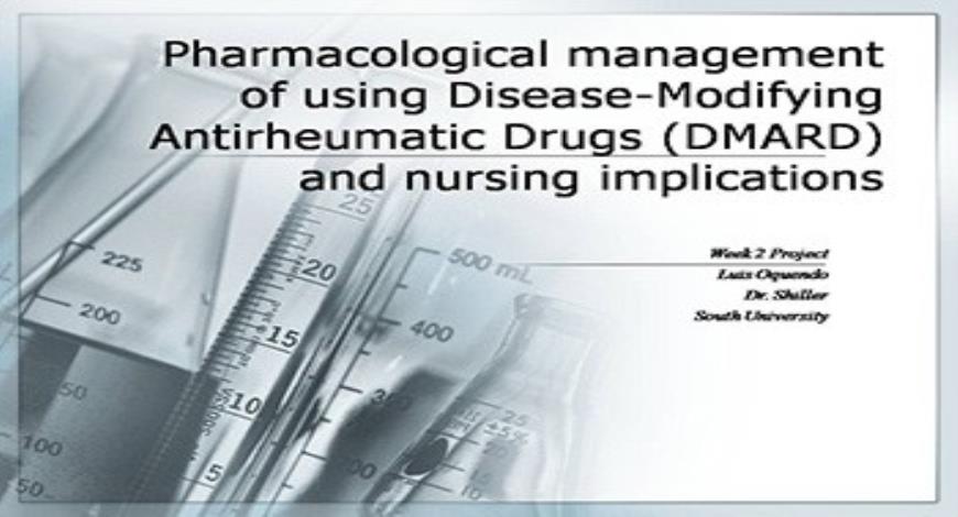 Pharmacological management of using Disease-Modifying Antirheumatic ...