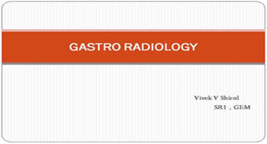 Download Free Medical Gastro Radiology PowerPoint Presentation
